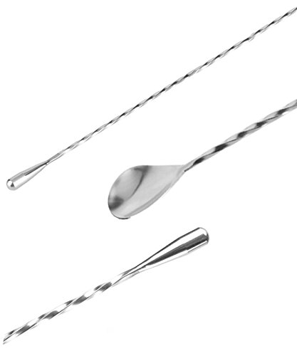 12 Inches Stainless Steel Bar Spoon, Bartender Cocktail Shaker Cocktail Mixing Spoon,Spiral Pattern