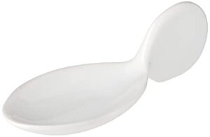 restaurantware 4 inch porcelain tasting spoons 10 fish shape porcelain spoons - microwave-safe oven-safe white porcelain white tasting spoons chip-resistant for tastings or individual portions