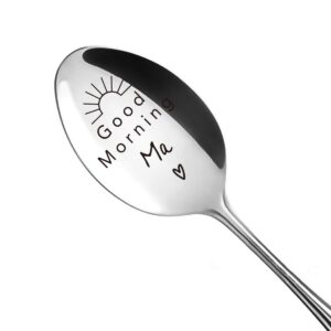 Best Mom Gifts - Good Morning Ma Spoon - Funny Mom Spoon Engraved Stainless Steel - Tea Coffee Spoon - Mom Gift from Daughter Son Husband - Perfect Mother's Day/Birthday/Christmas Gifts