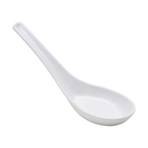 japanbargain 3421, soup spoons japanese soup spoons chinese soup spoons rice spoons pho spoons ramen soup spoons wonton soup spoons, white color, pack of 4