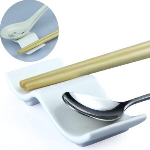 ceramic chopsticks rest rack set of 6pcs,chinese style dinner spoon stand knife fork holder porcelain chopsticks stand