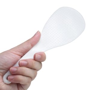 Vonty 2pcs Plastic Rice Paddle Spoon 7.5 Inch, White