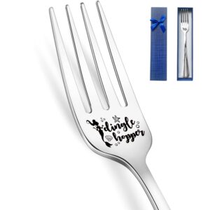 hsspiritz dingle hopper funny engraved stainless steel fork,funny fork gifts for women men kids friends sisters,creative little mermaid lovers fork gifts,best birthday valentine christmas gifts