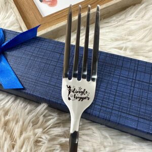 HSSPIRITZ Dingle Hopper Funny Engraved Stainless Steel Fork,Funny Fork Gifts for Women Men Kids Friends Sisters,Creative Little Mermaid Lovers Fork Gifts,Best Birthday Valentine Christmas Gifts