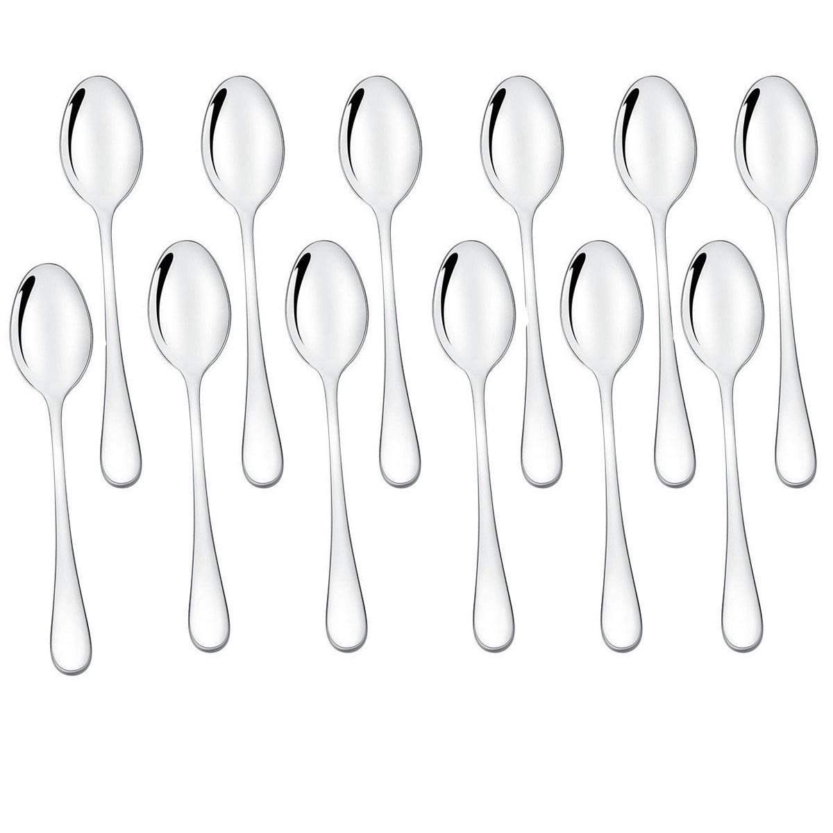 Wesdxc56 Demitasse Espresso Spoons Set of 12, Mini Coffee Spoon, 18/10 Stainless Steel Small Spoons for Dessert, Tea, Appetizer, 4.7