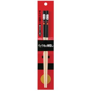 spirited away bamboo chopstick -anti-slip grip for ease of use - authentic japanese design - lightweight, durable and convenient - no-face