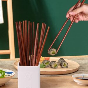 Wooden Chopsticks, Donxote 9.84 Inch Reusable Natural Healthy Chopsticks, Asian Classic Style for Dining Room, Kitchen, Japanese Noodles, Korea Gourmet, Set of 10 Pairs