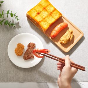 3 Pieces Rosewood Foldable Wood Chopsticks Portable Outdoor Utensils Reusable Travel Chopsticks Collapsible Chopsticks with 3 Pieces Carrying Pouch