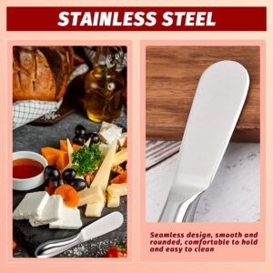 Mlurcu Butter Knife Butter Spreader Knives 4 PCS Stainless Steel Cheese Butter Spreader Knife Set Charcuterie Utensils Cheese Knives Butter Knife Spreader for Cheese Cold Butter Jam Pastry making