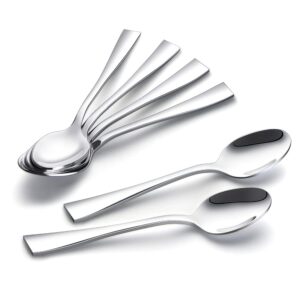 ayfdishs 6-piece demitasse espresso spoons,5.1-inch mini coffee spoons stainless steel small spoons mini espresso spoon for dessert ice cream