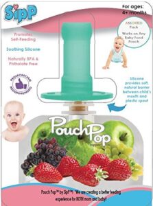 pouchpop topper 4 count for pouch feeding, 4 months plus