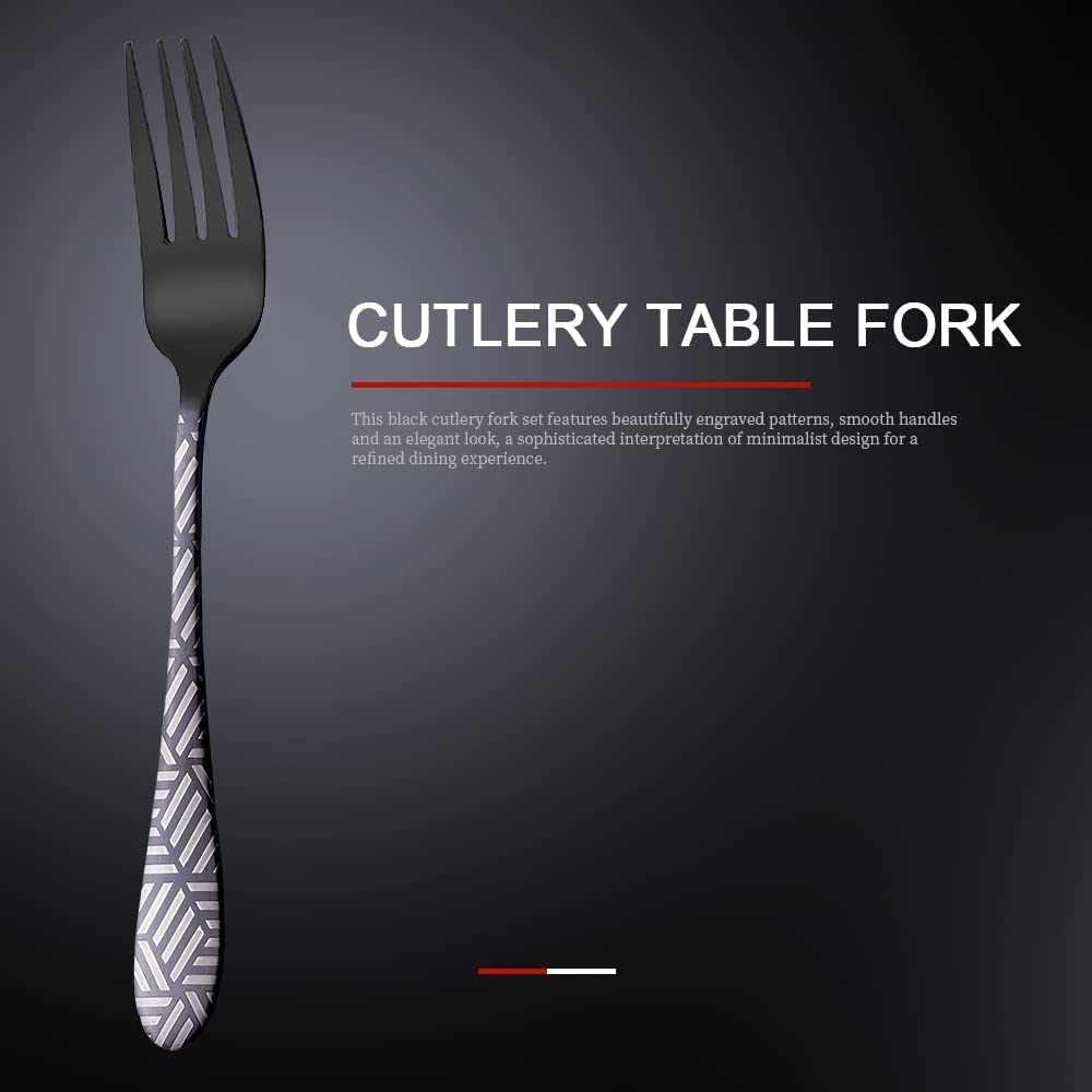 4Pieces Dinner Fork Stainless Steel Table Forks Cutlery Table Fork 8 Inch Mirror Polished Forks for Salads Pasta Steak Fish Chicken Pork and Other Foods