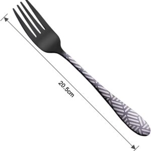 4Pieces Dinner Fork Stainless Steel Table Forks Cutlery Table Fork 8 Inch Mirror Polished Forks for Salads Pasta Steak Fish Chicken Pork and Other Foods