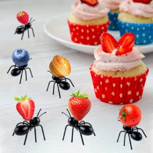 ASTARON 36 Pcs Ant Food Picks for Bug Themed Birthday Party Halloween Party Decorations Supplies Fruit Dessert Forks Reusable Ant Food Pick Appetizer Forks for Snack Cake Dessert