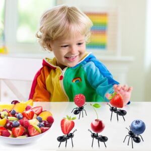 ASTARON 36 Pcs Ant Food Picks for Bug Themed Birthday Party Halloween Party Decorations Supplies Fruit Dessert Forks Reusable Ant Food Pick Appetizer Forks for Snack Cake Dessert