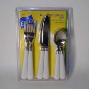 ekco flatware 12 piece set white plastic