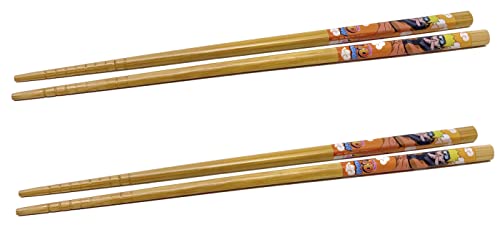 JUST FUNKY Naruto Shippuden Chopsticks Set of 2 - Official Naruto Collectible Chopsticks - Includes 2 Matching Sets of Bamboo Chopsticks - 8.85 Inches Long Anime Chopsticks