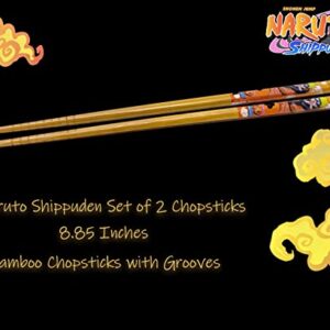 JUST FUNKY Naruto Shippuden Chopsticks Set of 2 - Official Naruto Collectible Chopsticks - Includes 2 Matching Sets of Bamboo Chopsticks - 8.85 Inches Long Anime Chopsticks