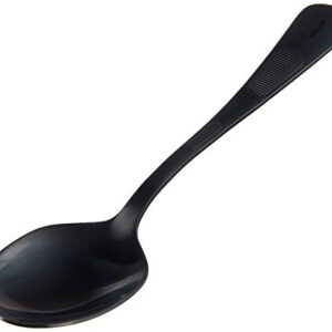 Mercer Culinary 18-8 Stainless Steel Plating Spoon, 7-7/8 Inch, Matte Black