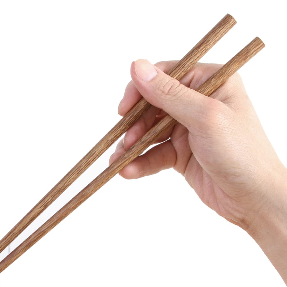 M.G Wenge Wood Chopsticks,10 Pairs Wooden Chopsticks,Chinese Japanese Korean Reusable Wood Chopsticks,Dishwasher Safe Chopsticks(9.8inch)