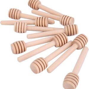 Lawei 100 Pack Mini Wooden Honey Dipper Sticks - 3 Inch Honey Dippers Server for Honey Dispense Drizzle Honey and Wedding Party Favors