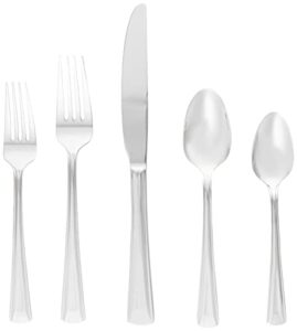 oneida cella 42 piece everyday flatware, service for 8, 18/0 stainless steel, silverware set