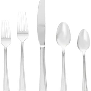 Oneida Cella 42 Piece Everyday Flatware, Service for 8, 18/0 Stainless Steel, Silverware Set