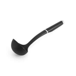 KitchenAid Classic Soup Ladle, One Size, Black 2 & Classic Basting Spoon, One Size, Black 2