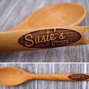 Personalized Wooden Spoon, Engraved Wooden Spoon, Personalized Spoon, Wooden Spoon, Gift for Her, Baking Gift, Cooking Gift, Engraved Spoon, Custom Spoon, Personalized Spoon