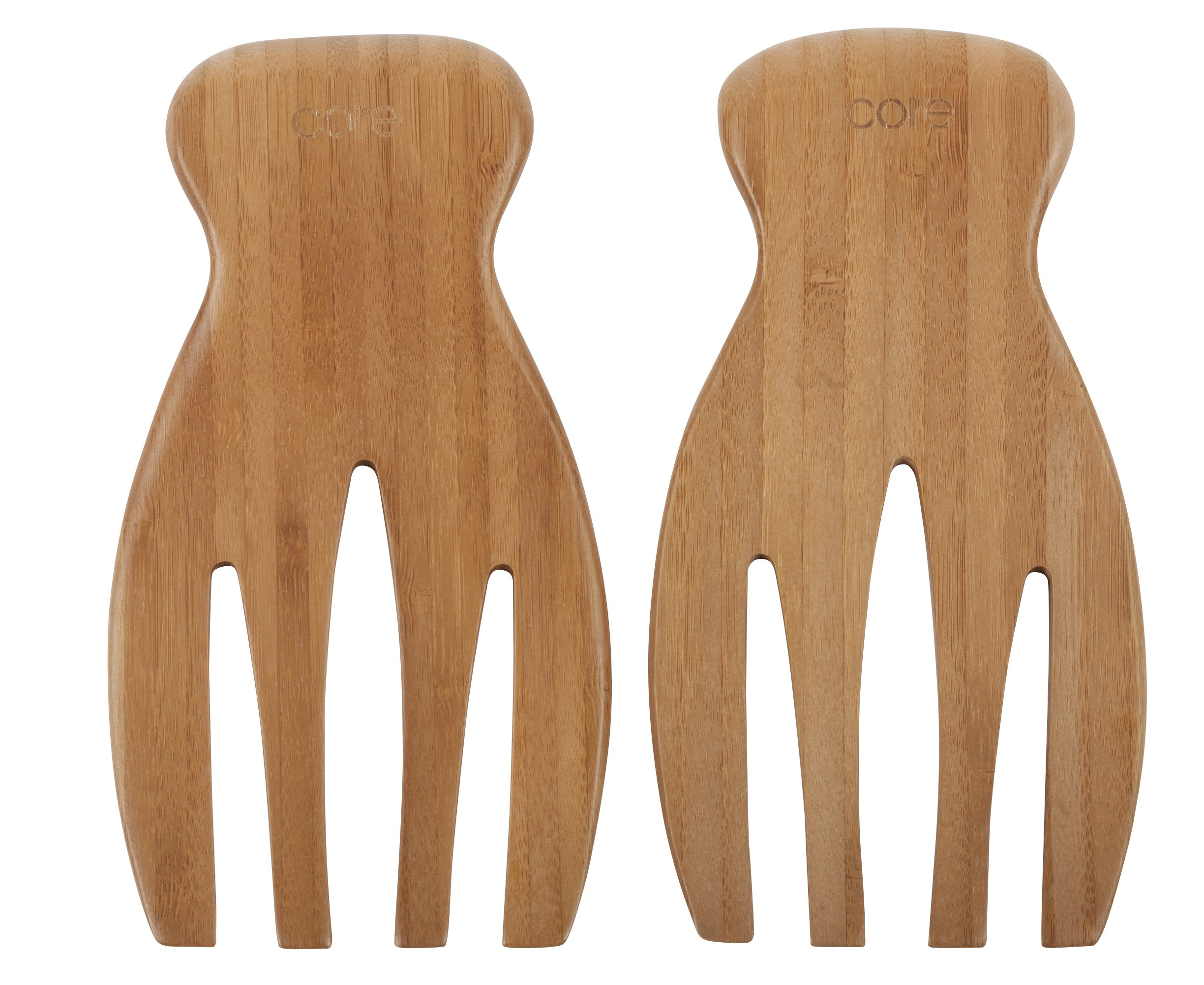 Core Bamboo Set of 2 Classic Salad Hands, Dark