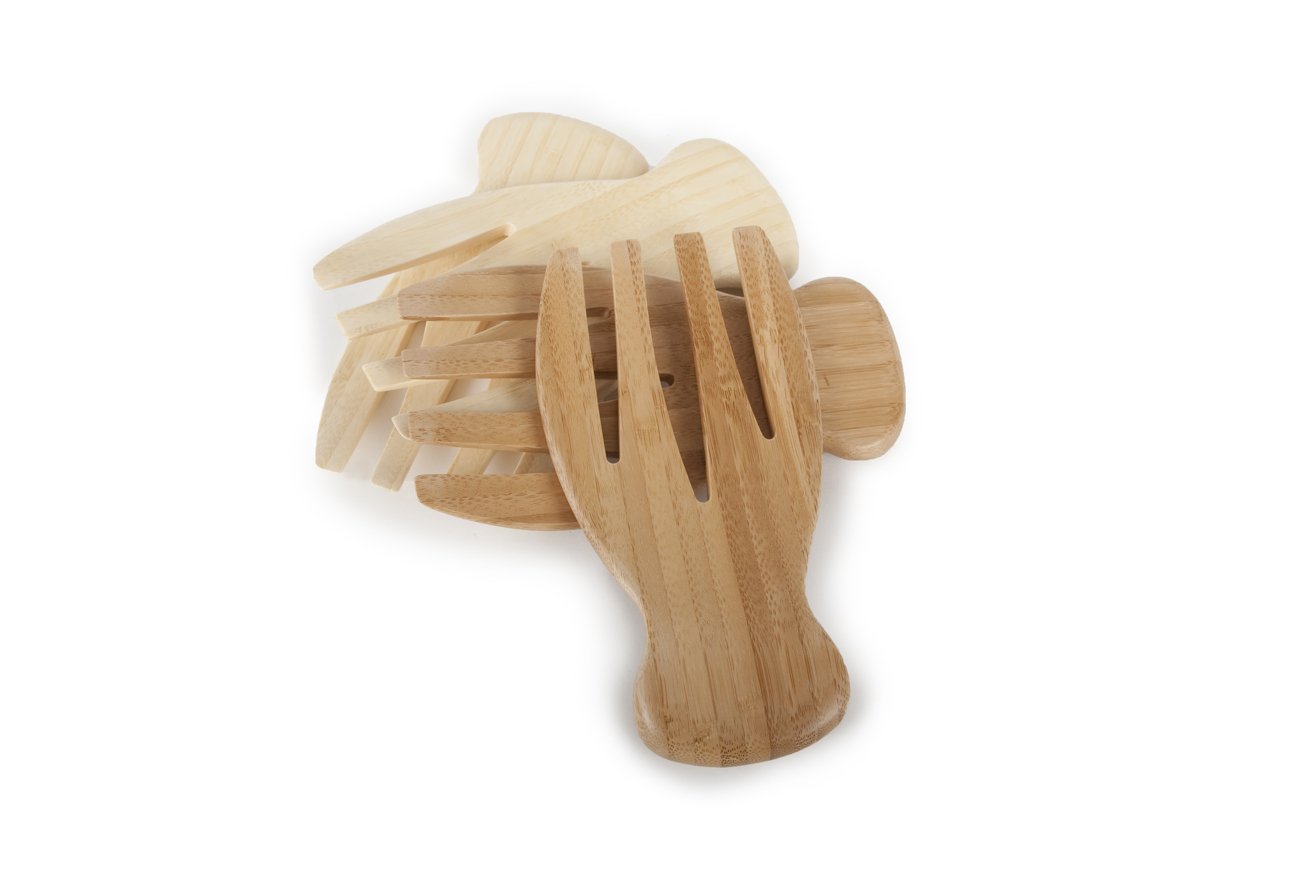 Core Bamboo Set of 2 Classic Salad Hands, Dark