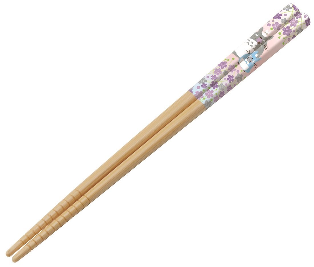 My Neighbor Totoro Bamboo Chopstick -Anti-Slip Grip for Ease of Use - Authentic Japanese Design - Flowers