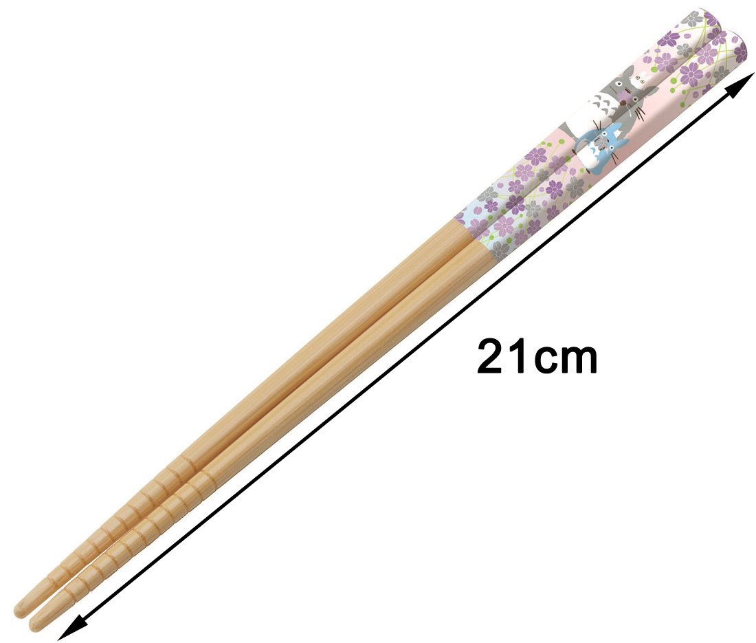 My Neighbor Totoro Bamboo Chopstick -Anti-Slip Grip for Ease of Use - Authentic Japanese Design - Flowers