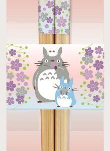 My Neighbor Totoro Bamboo Chopstick -Anti-Slip Grip for Ease of Use - Authentic Japanese Design - Flowers