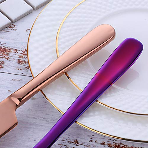 BISDA Wedding Cake Knife Server Set, 304 Stainless Steel Spatula Baking Tool Cake Shovel Butter Knives For Pie/Pizza/Cheese (Rose Gold)