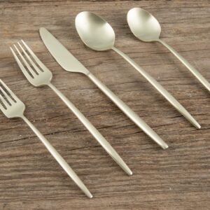 Cambridge Silversmiths Gaze Champagne Satin 20 Piece Flatware Set, Service for 4, silver