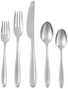 lenox cantera 65-piece flatware set, 10.2 lb, metallic