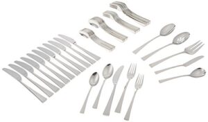 gorham 871430 biscayne 65-piece stainless flatware set, silver