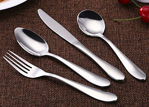 VANRA 4-Piece Children Knives Set Stainless Steel Kids Dinner Knife Child Silver Cutlery Set 6.8-inch (4 knives)