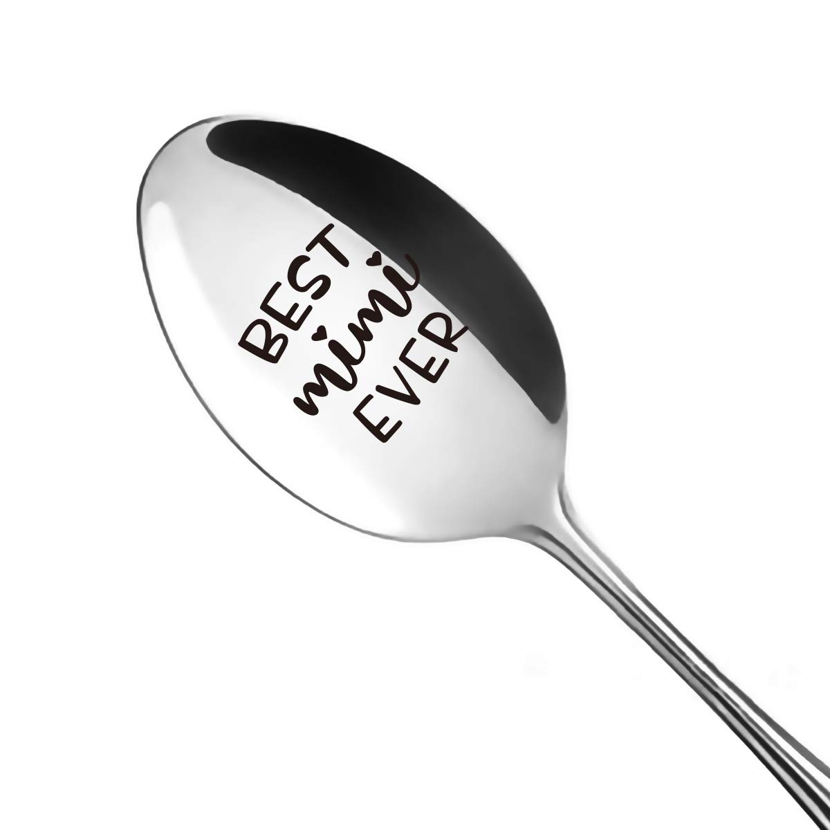 Best Mimi Ever Spoon - Funny Spoon Engraved Stainless Steel for Nana Women - Mimi Gifts for Grandma Coffee - Grandma Gift from Granddaughter Grandson - Perfect Mother's Day/Birthday/Christmas Gifts