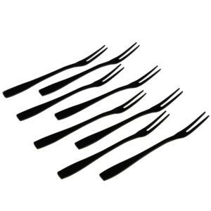 teyyvn 8-piece fruit forks, stainless steel 2-prong fork, bistro cocktail fork