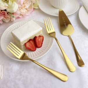 Lillian Rose Gold Wedding Cake Server Set, 7.25"