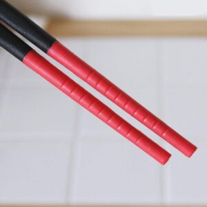 IPPINKA Silicone Tip Chopsticks, Red (Long 30cm)