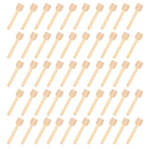 150 pack 3 inch mini wood honey dipper sticks, individually wrapped, server for honey jar dispense drizzle honey