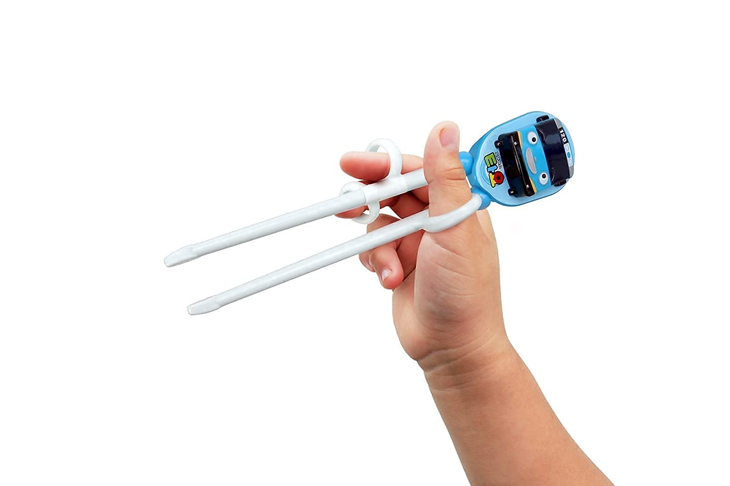 Tayo Training Chopsticks for Right Handed – Beginner for Kids, Edison Educational kitchen Suppliers for Toddlers, Durable Lightweight Portable BPA Free & ABS Plastic (Tayo (Blue))