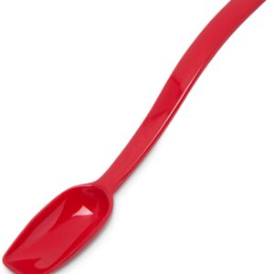 Carlisle FoodService Products Plastic Solid Spoon, 9 Inches, Red