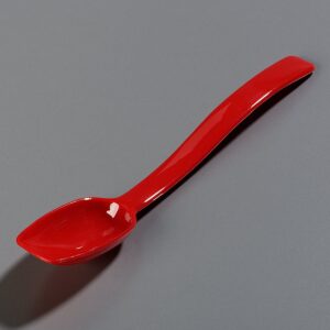 Carlisle FoodService Products Plastic Solid Spoon, 9 Inches, Red