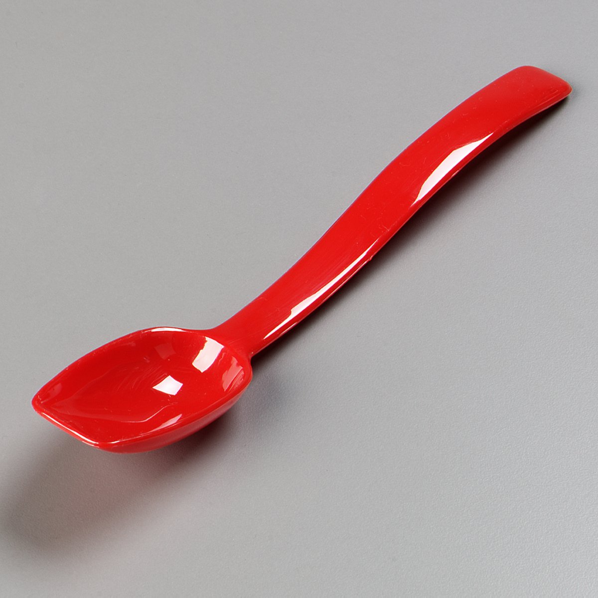 Carlisle FoodService Products Plastic Solid Spoon, 9 Inches, Red