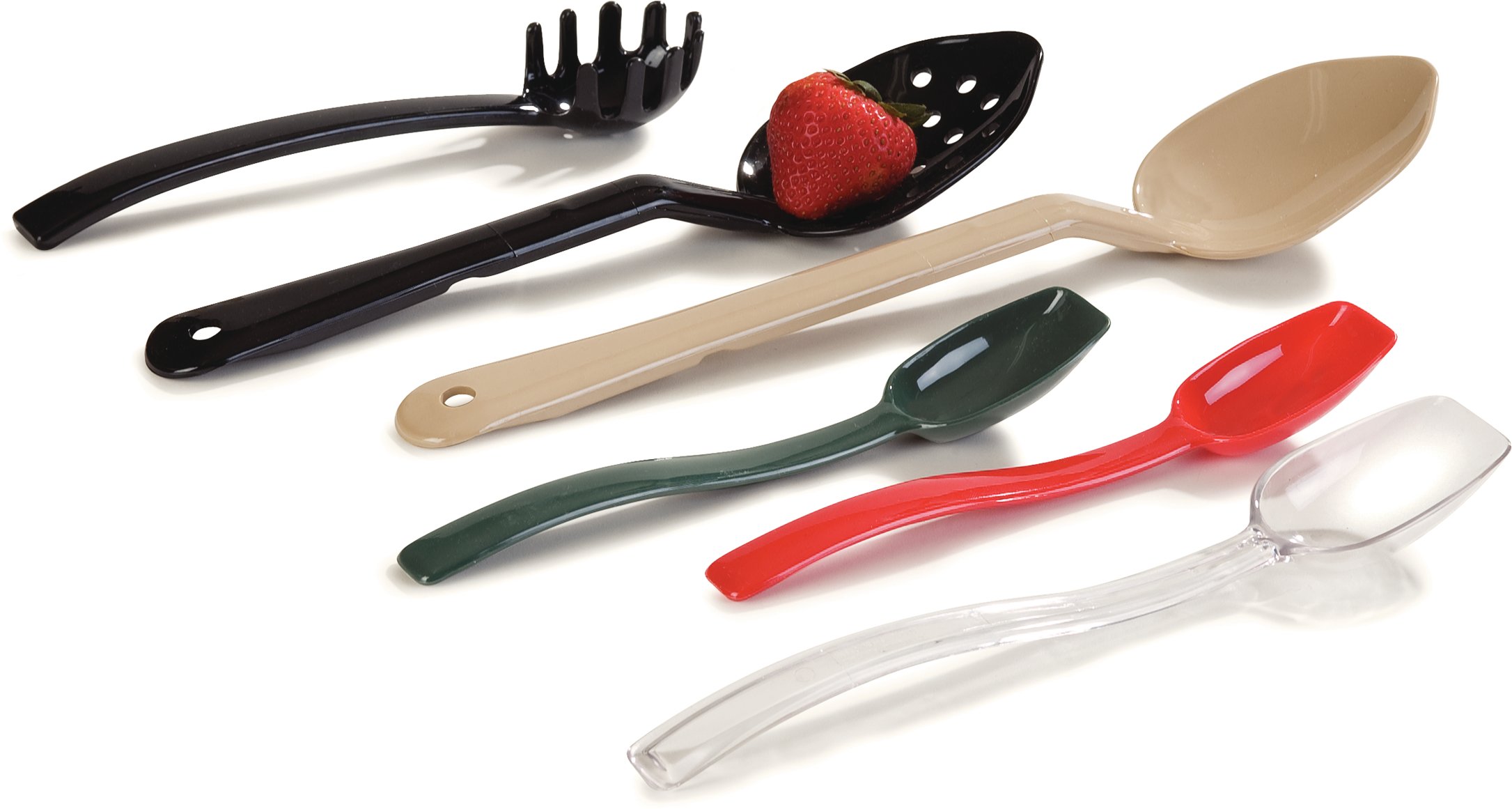 Carlisle FoodService Products Plastic Solid Spoon, 9 Inches, Red