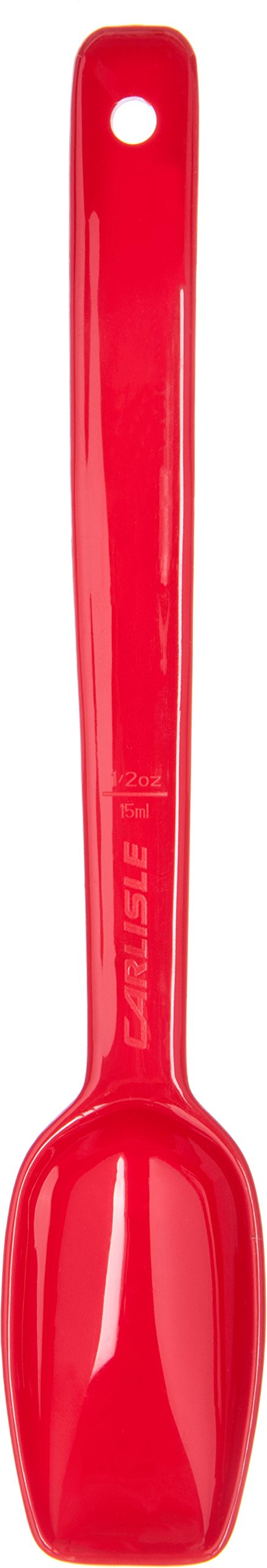 Carlisle FoodService Products Plastic Solid Spoon, 9 Inches, Red